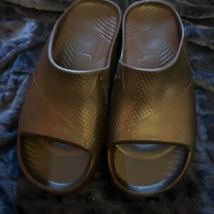 Jordan | Shoes | Jordan Brown Slide Sandals | Poshmark